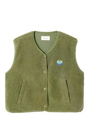 American Vintage Logo-patch Sleeveless Gilet - Green