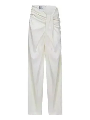 Giuseppe Di Morabito Draped High-rise Trousers - White