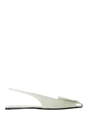 COURREGES Fold Square Toe Sandals - White