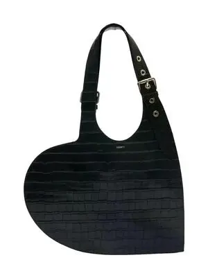 Coperni Croco Heart Tote - Black