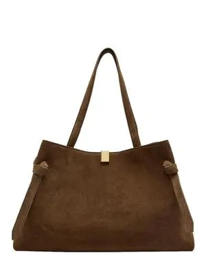 Yuzefi Gyoza Suede Tote Bag - Brown