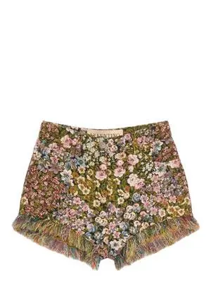 Valentino Garavani Apres L'hiver Fiorellini Gobelin Shorts - Black/multicolour