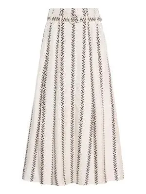 GABRIELA HEARST Dugald Printed Silk Twill Skirt