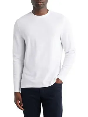 Robert Barakett Sorrell Long Sleeve Cotton Blend T-shirt - White