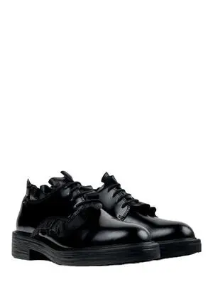 Camper Dean Polka Dot Leather Derby - Black Black