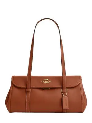 COACH® Bridget Flap Shoulder Bag - Smooth Leather/gold/tan