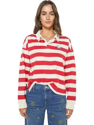 MOTHER Striped Rugby Shirt - Cream