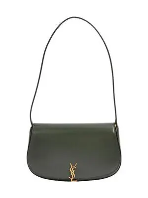Saint Laurent Mini Voltaire Leather Shoulder Bag - Vert Fonce