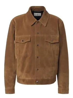 Saint Laurent Suede Blouson Jacket - Brown