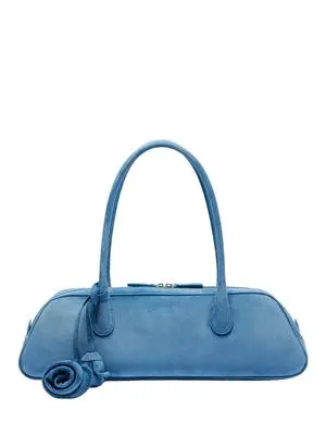 Magda Butrym Brigitte Trapeze Suede Shoulder Bag - Blue