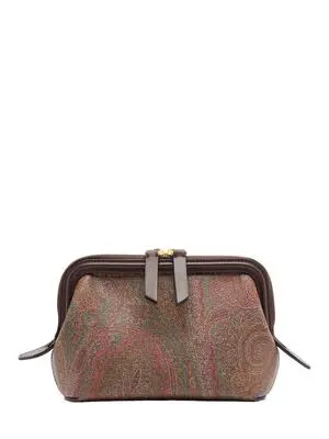 Etro Paisley Jacquard Clutch - Brown