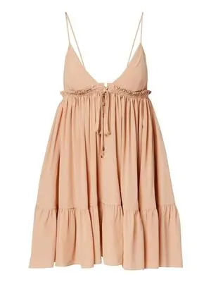 Chloé Silk Crêpe Minidress - Pink