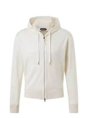 TOM FORD Cashmere Zip-up Hoodie - White