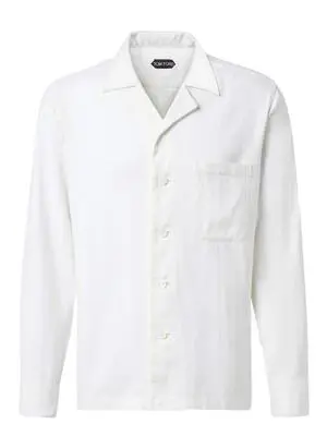 TOM FORD Striped Cotton And Silk Shirt - White
