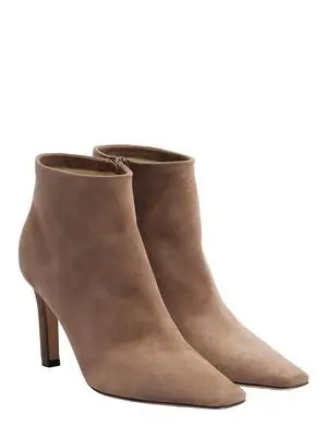 THE ROW Suede Ankle Boots - Grey