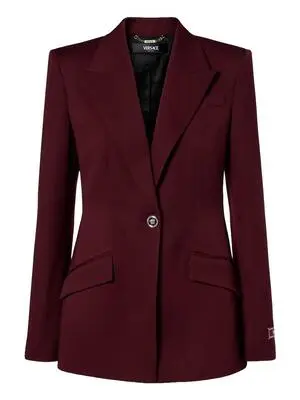Versace Wool Blazer - Burgundy