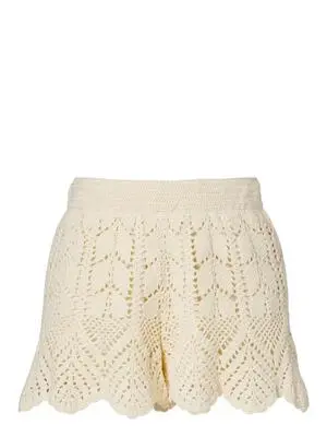 Zimmermann Awaken Lace Crochet Shorts White
