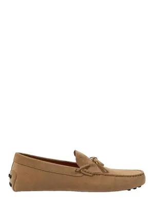 TOD'S Suede Driving Shoes - Beige