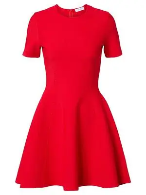 Alexander McQueen Faille Minidress - Red