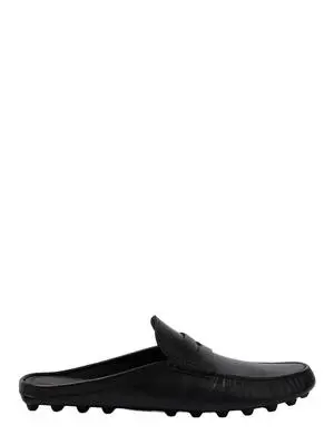 TOD'S Leather Mules - Black