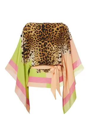 Roberto Cavalli Printed Silk Top - Multicoloured