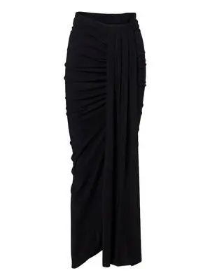 Roberto Cavalli Draped Midi Skirt - Black