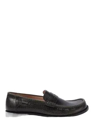 Loewe Campo Leather Penny Loafers - Black