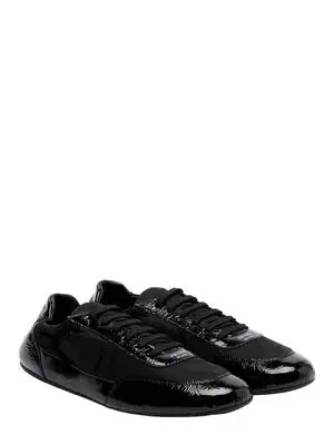 Prada Re-nylon And Leather Sneakers - Black