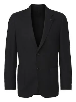 LARDINI Single-breasted Cotton Blazer - Black