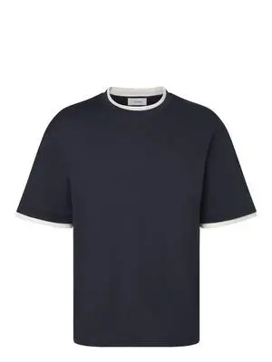 LARDINI Cotton T-shirt - Blue