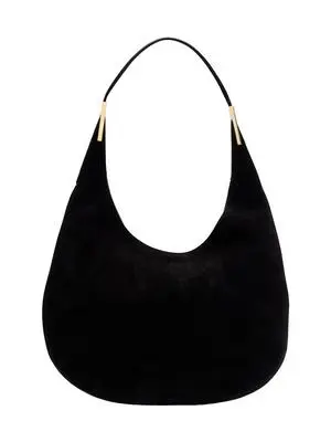 Savette Florence Large Suede Shoulder Bag - Black