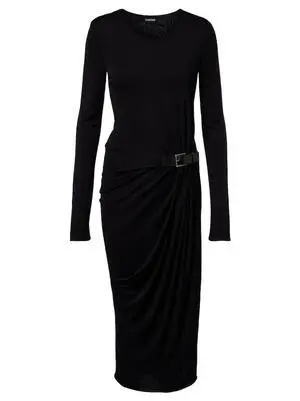 TOM FORD Jersey Midi Dress - Black