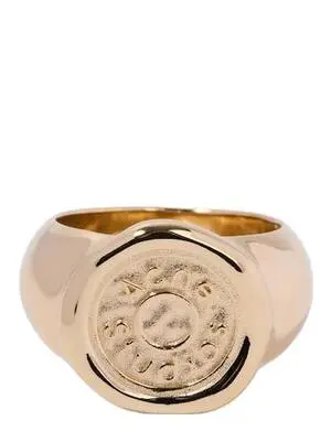 Acne Studios Logo Brass Ring - Gold