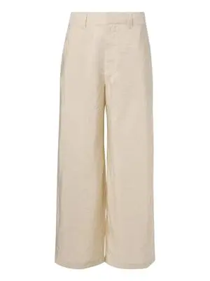 LEMAIRE Silk-blend Wide-leg Trousers - White