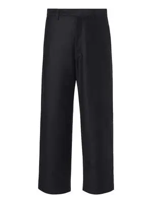 LEMAIRE Cotton Satin Suit Trousers - Blue