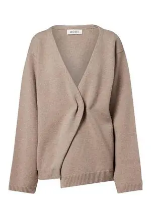 RÓHE Wool And Cashmere Wrap Cardigan - Beige