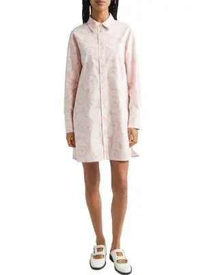 Marimekko Kuvitelma Unikko Cotton Poplin Shirt Dress - Light Pink