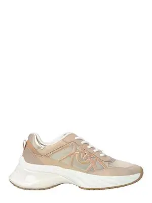 Pinko Logo Detail Lace-up Sneakers - Neutrals