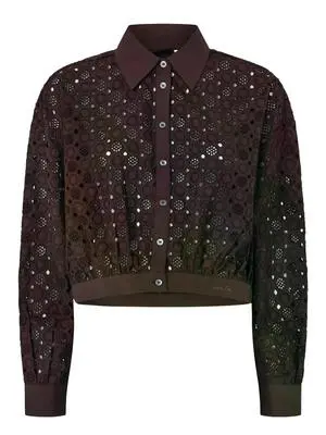 Pinko Embroidered Shirt - Brown