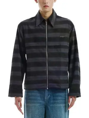 OFF DUTY Swey Striped Zip Overshirt - Black