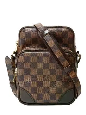 LOUIS VUITTON 2009 Amazone Damier Ebène Crossbody Bag - Brown