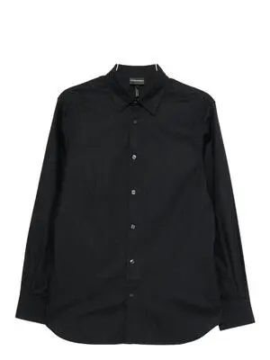 Emporio Armani Logo Cotton Shirt - Blue