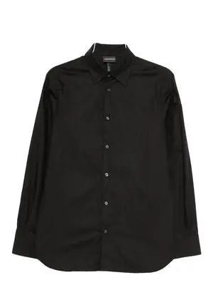 Emporio Armani Logo Cotton Shirt - Black