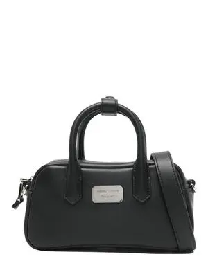 Emporio Armani Leather Bowling Bag - Black