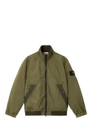 Stone Island Wool And Nylon Bomber Jacket - Green