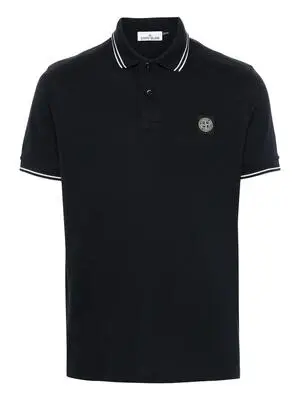 Stone Island Polo Shirt With Logo - Blue