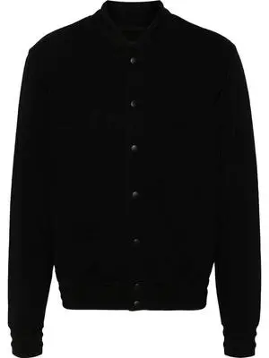 GIVENCHY Cotton Blend Knit Bomber Jacket