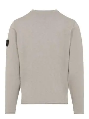 Stone Island Crew Neck Sweater With Logo - Beige