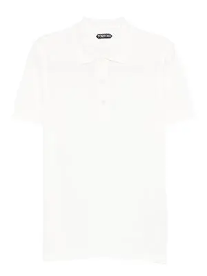 TOM FORD Cotton Blend Polo Shirt - White