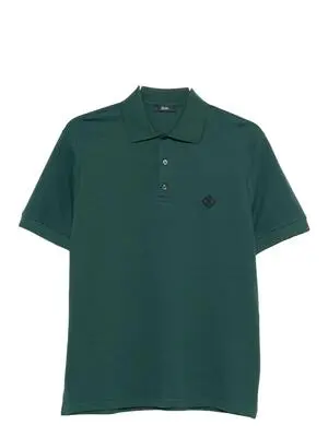 Herno Logo Cotton Polo Shirt - Green
